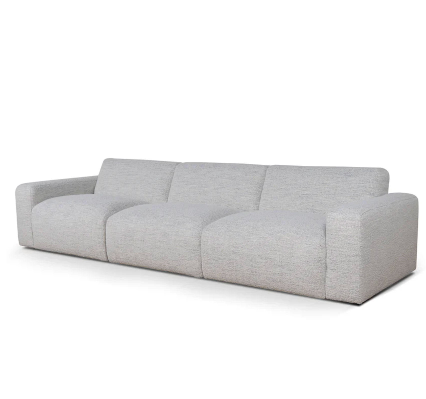 4 Seater Fabric Sofa - Fog Grey – Design Revival Online